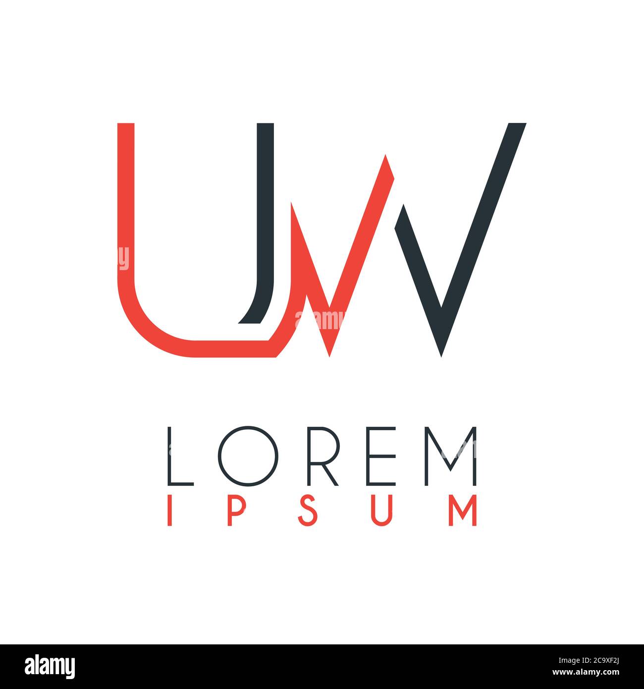 The logo between the letter U and letter W or UW with a certain ...