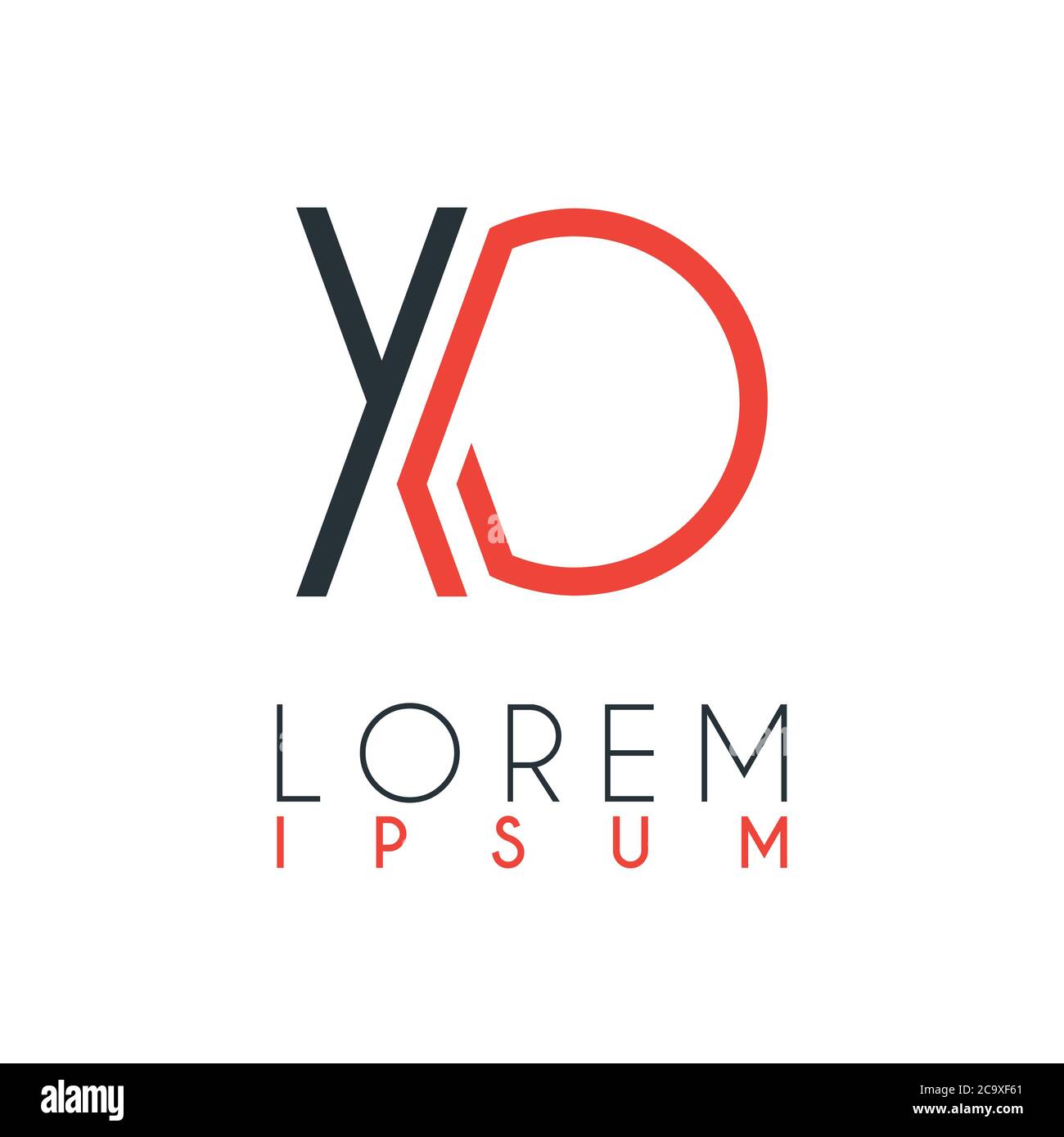 The logo between the letter X and letter O or XO with a certain ...