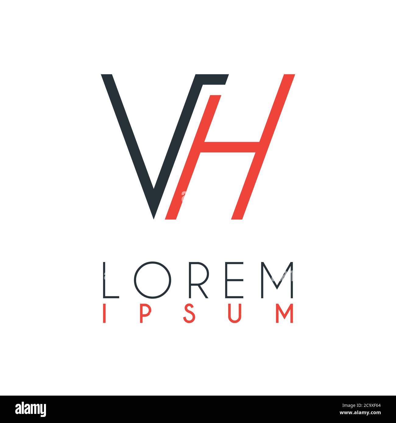 The logo between the letter V and letter H or VH with a certain ...