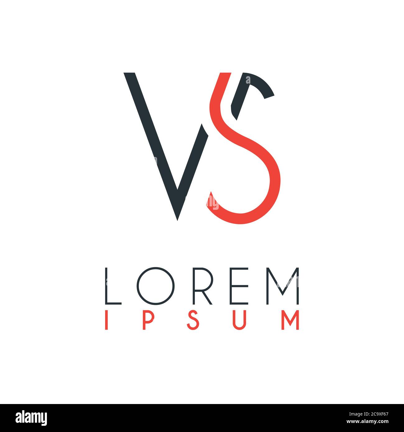 The logo between the letter V and letter S or VS with a certain ...