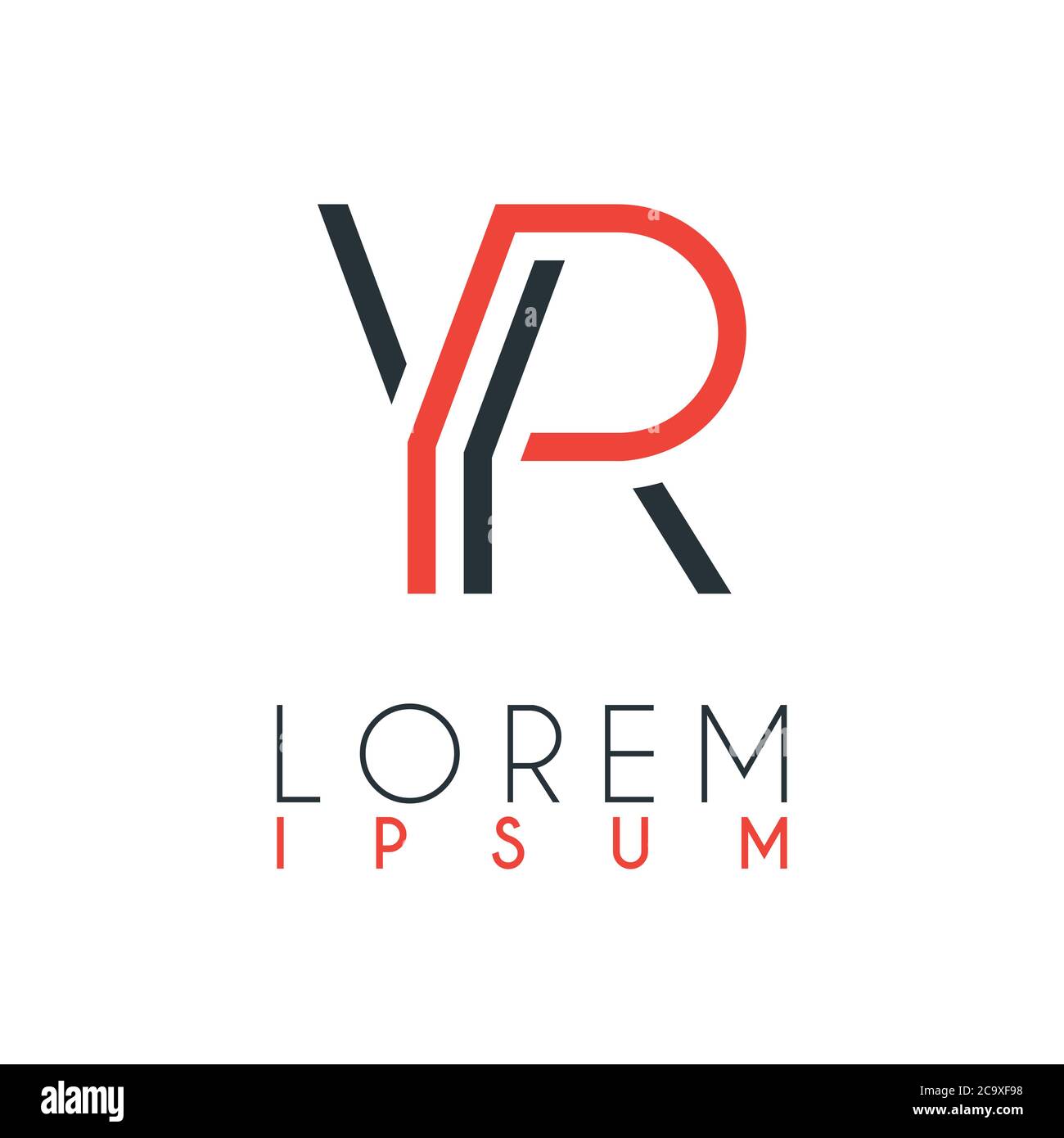 The logo between the letter Y and letter R or YR with a certain ...