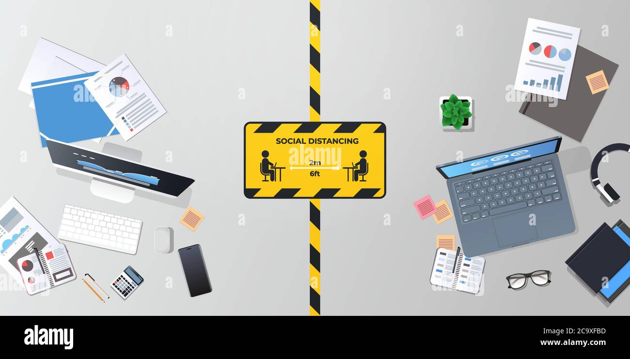 sign for social distancing coronavirus epidemic protection measures ...