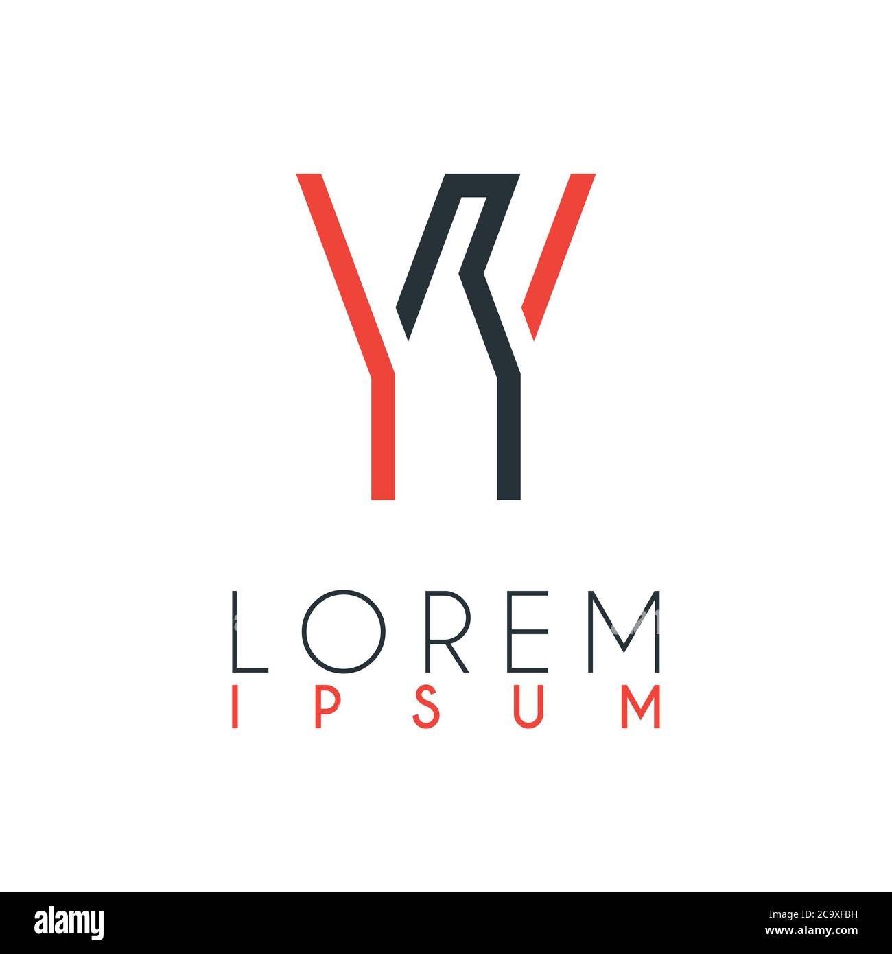 The logo between the letter Y and letter Y or YY with a certain ...