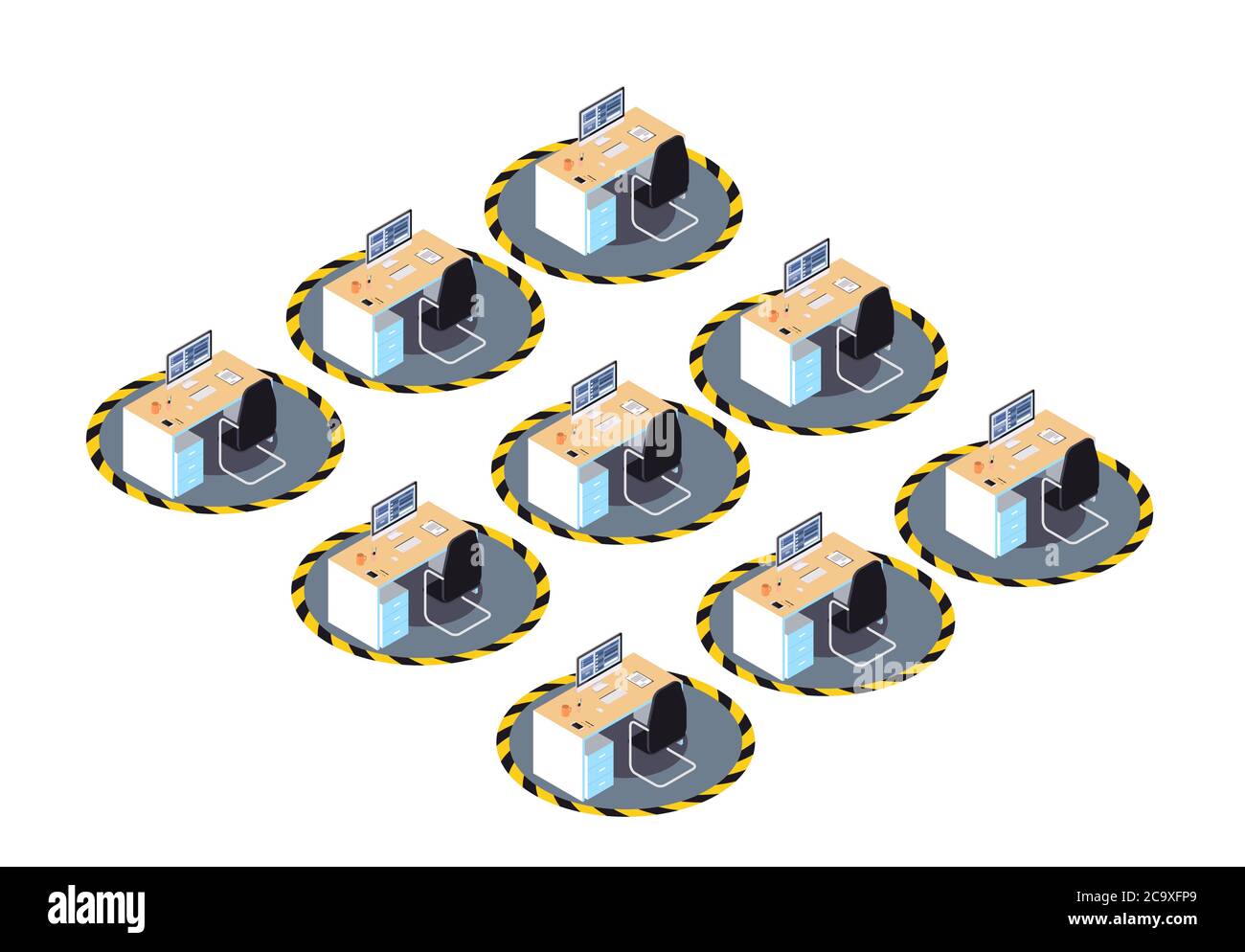 Floor marking Stock Vector Images - Alamy