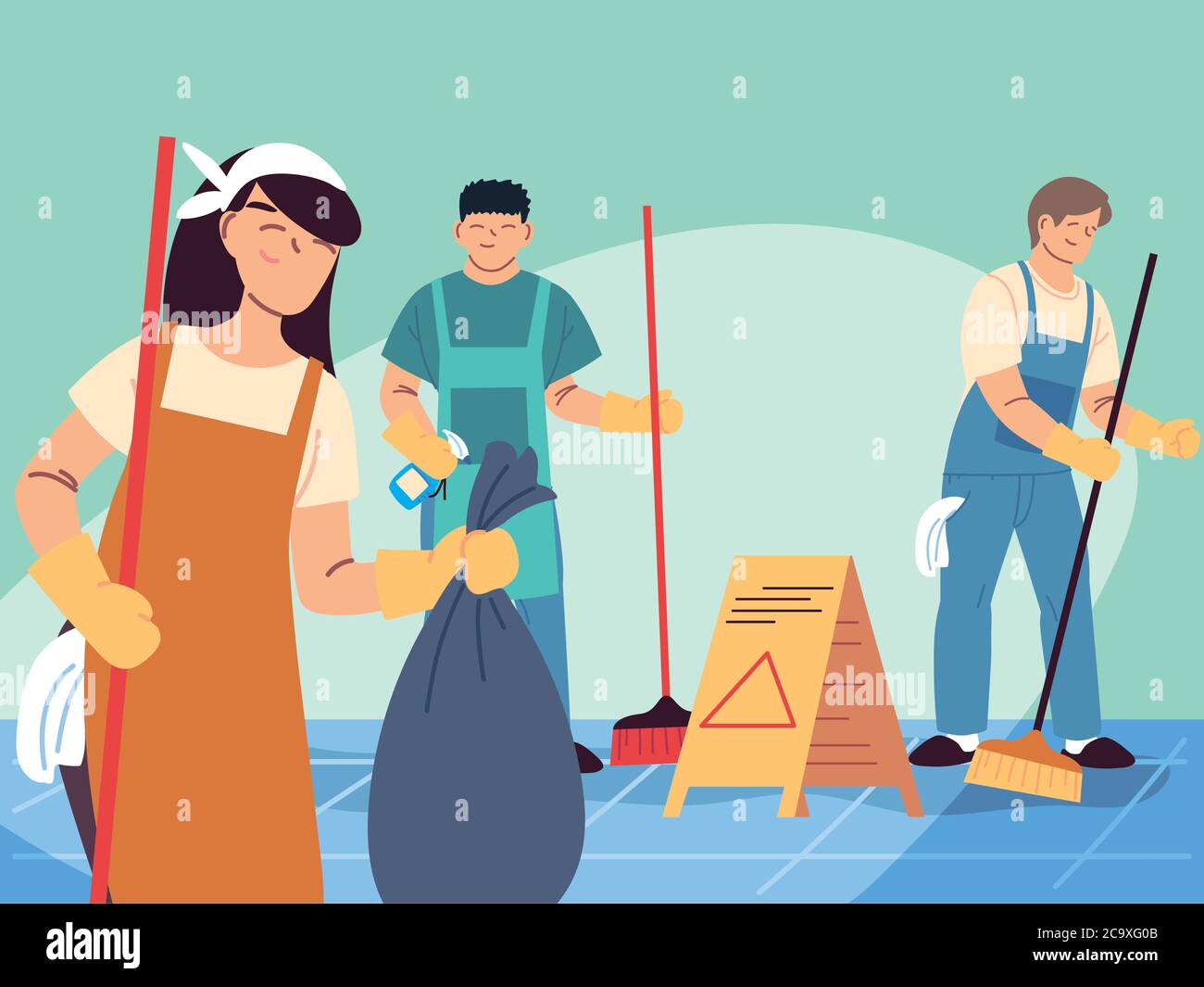 Janitors Stock Vector Images - Alamy