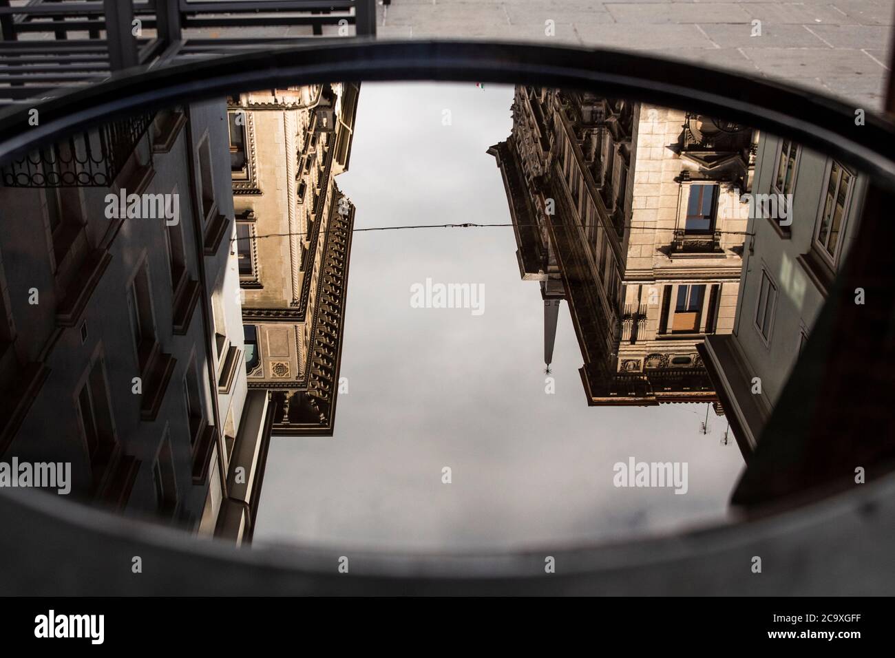 Urban reflection after rain puddle hi-res stock photography and images ...