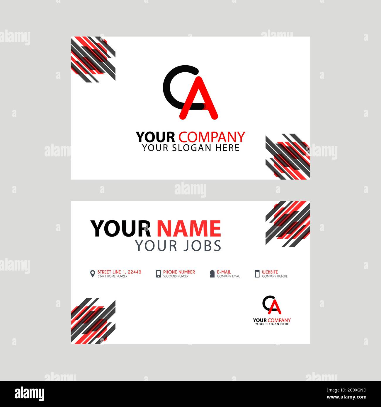 the CA logo letter with box decoration on the edge, and a bonus ...