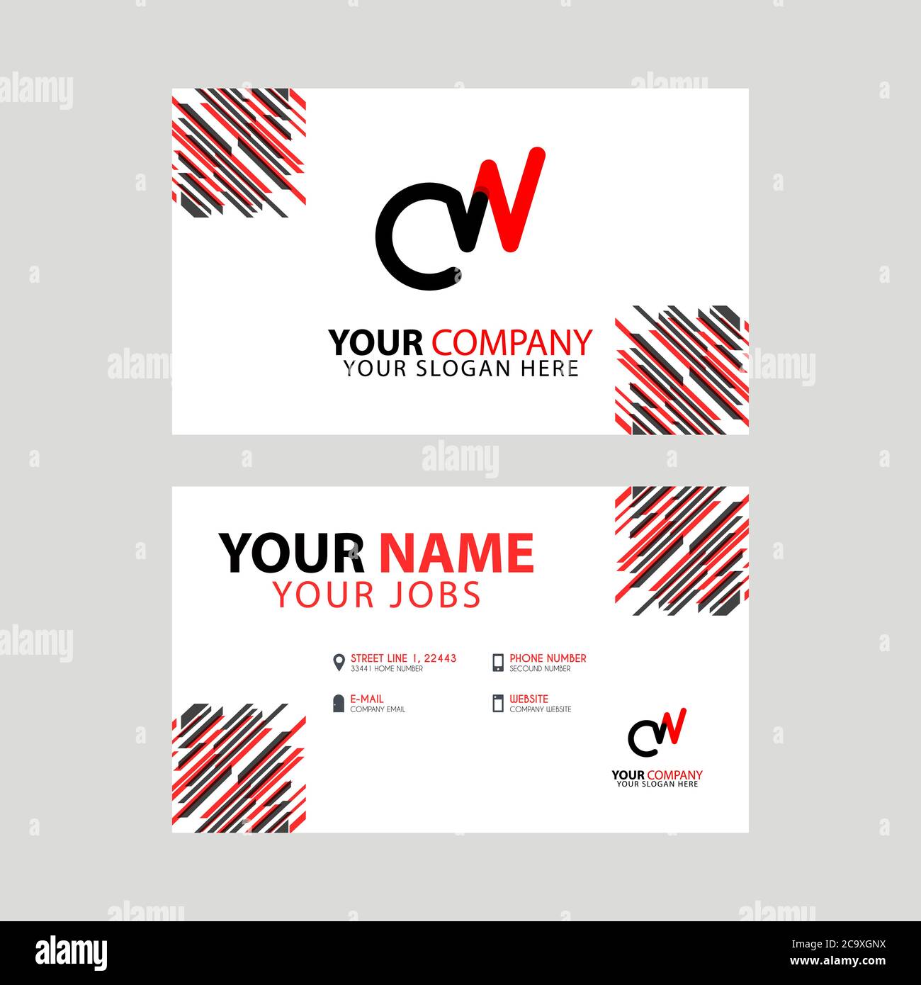 Cw modern logo hi-res stock photography and images - Alamy