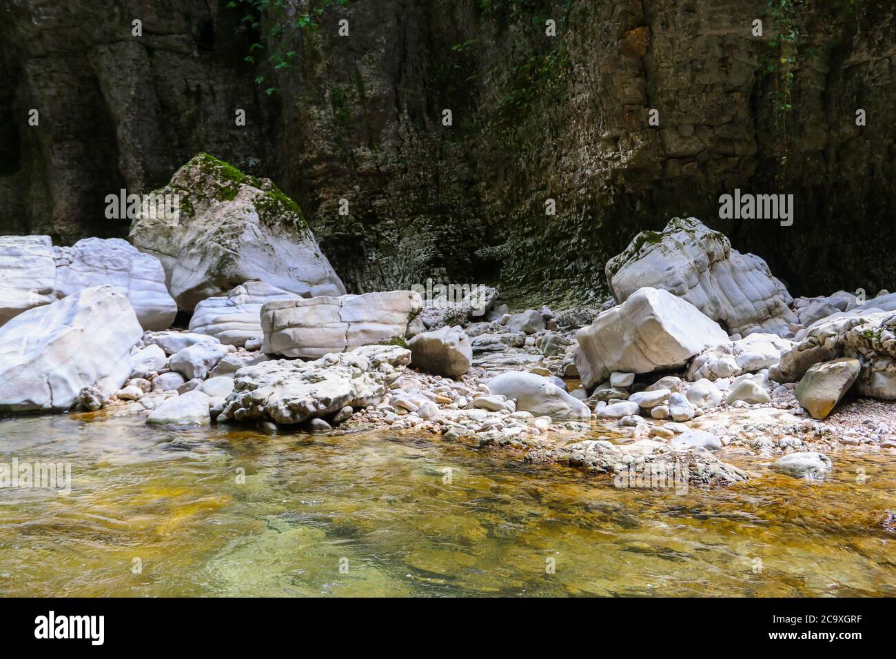 Martvili canyon in Georgia. Beautiful natural canyon with view of the ...