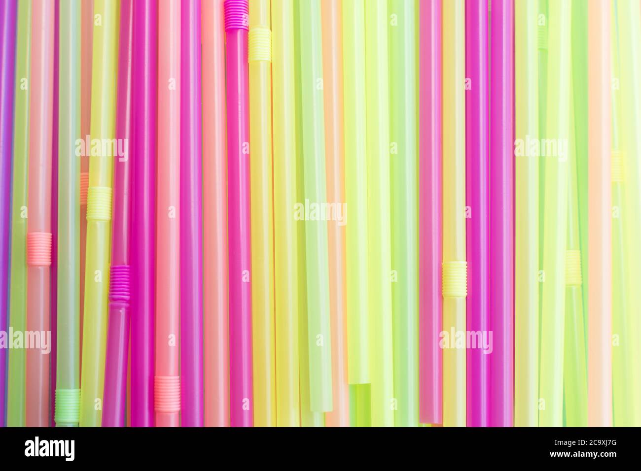 Colored plastic drinking straws texture background. Say no for plastic ...