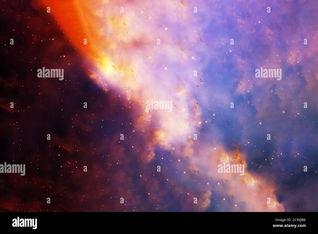 A beautiful colored galaxy. Elements of this image were furnished by ...