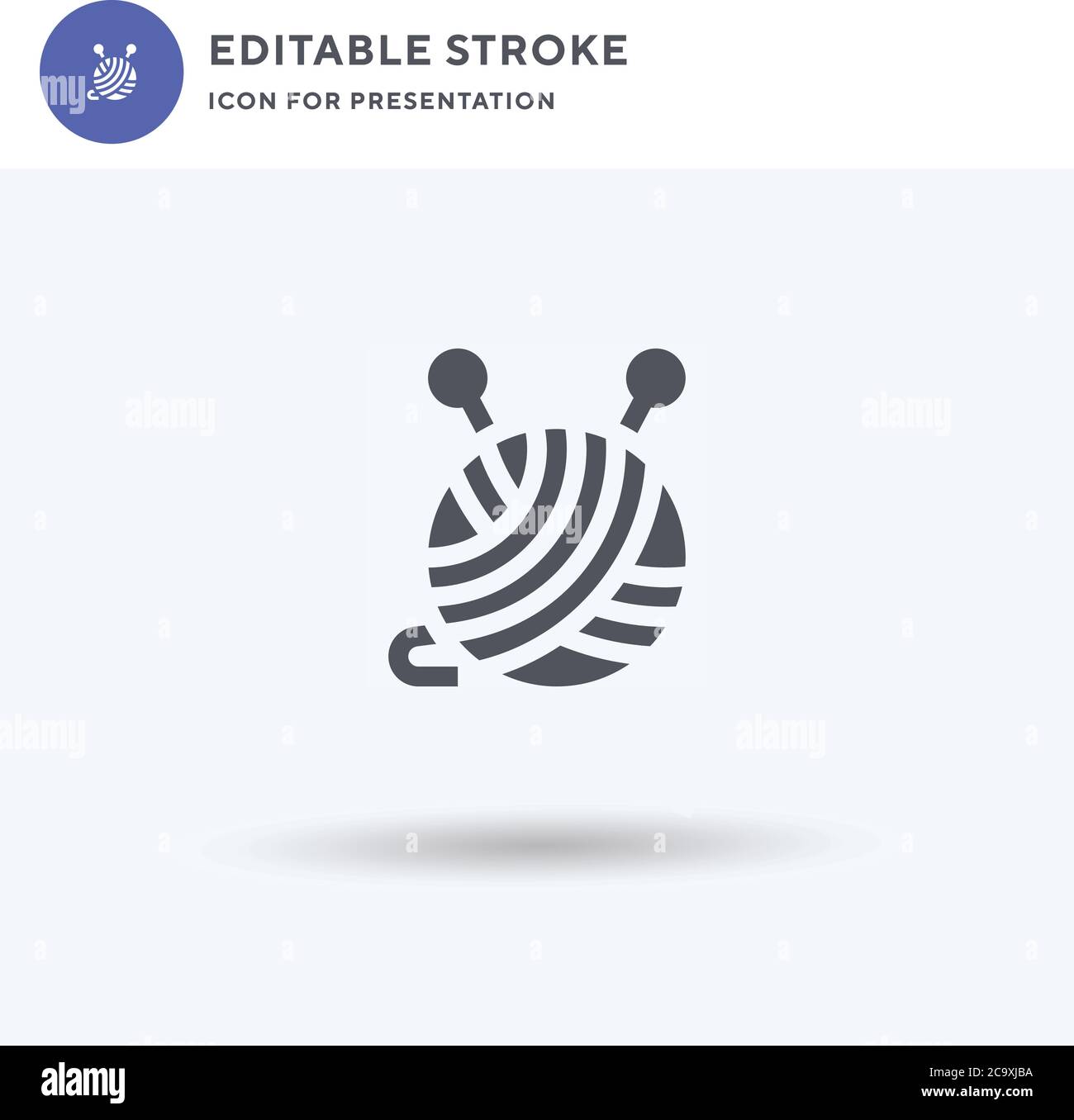 Wool icon vector, filled flat sign, solid pictogram isolated on white ...