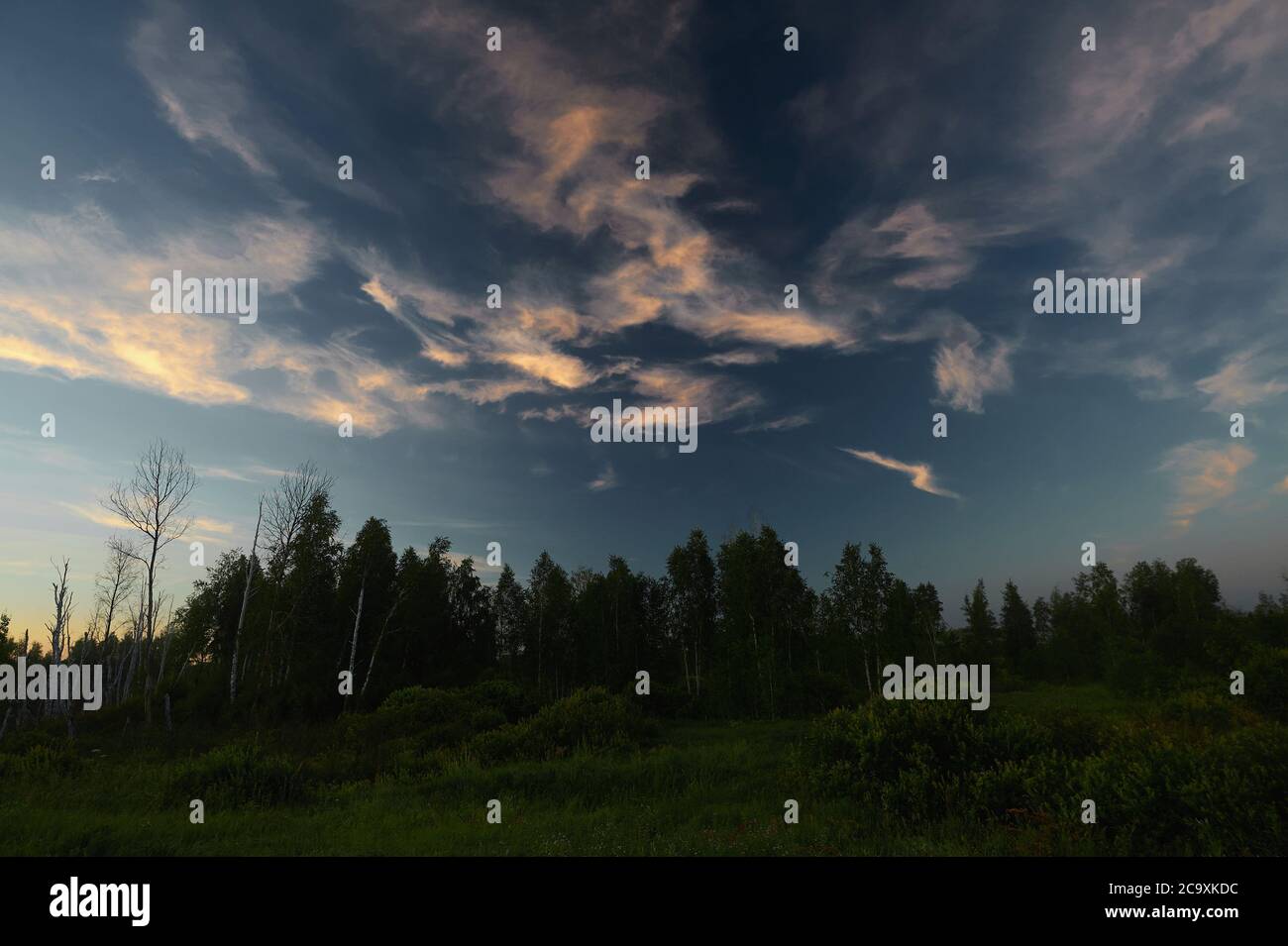 A white sign with red and blue sky Stock Photo - Alamy