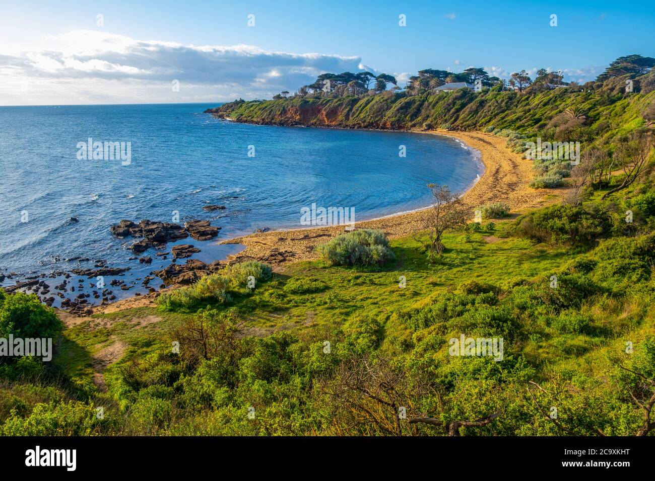 Scenic secluded ocean bay on Mornington Peninsula - beautiful landscape ...
