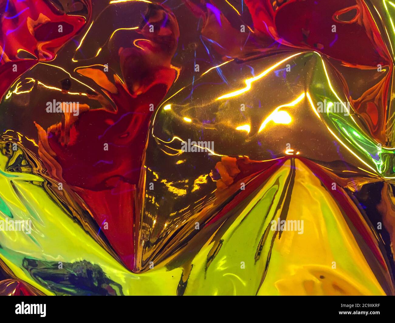 Colorful reflective neon colors full frame abstract background Stock ...