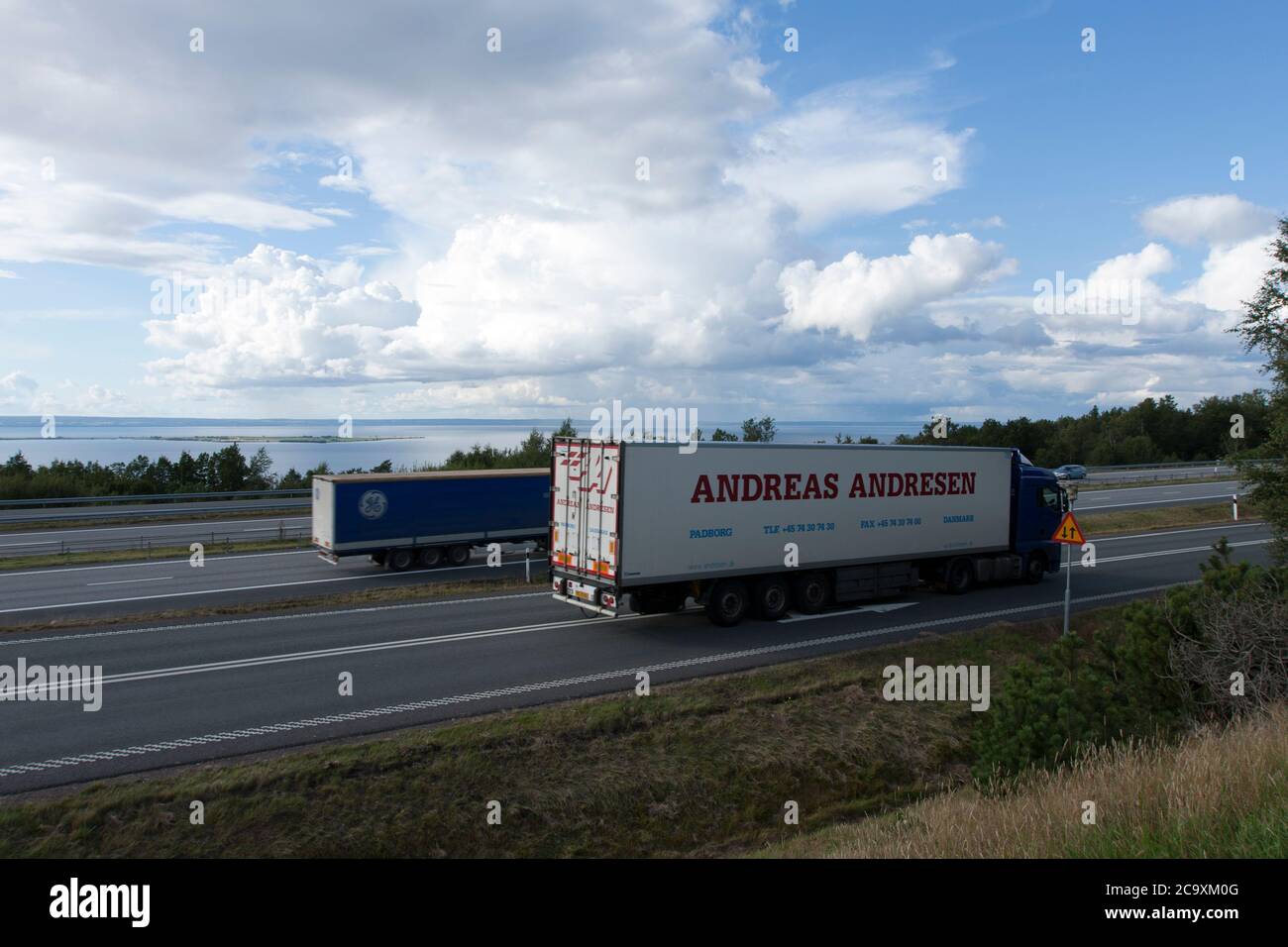 EUROPEAN ROUTE 4, SWEDEN ON SEPTEMBER 08, 2011. Traffic on E4. Modern ...