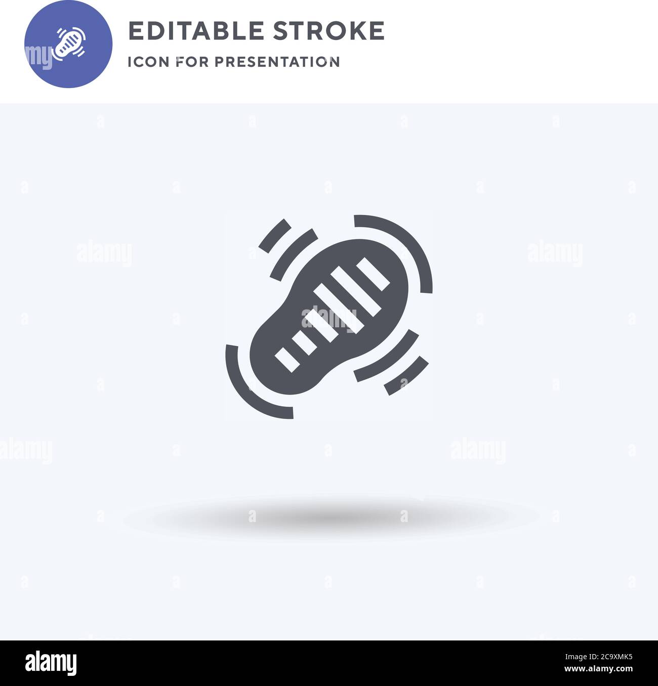 Footstep icon vector, filled flat sign, solid pictogram isolated on ...