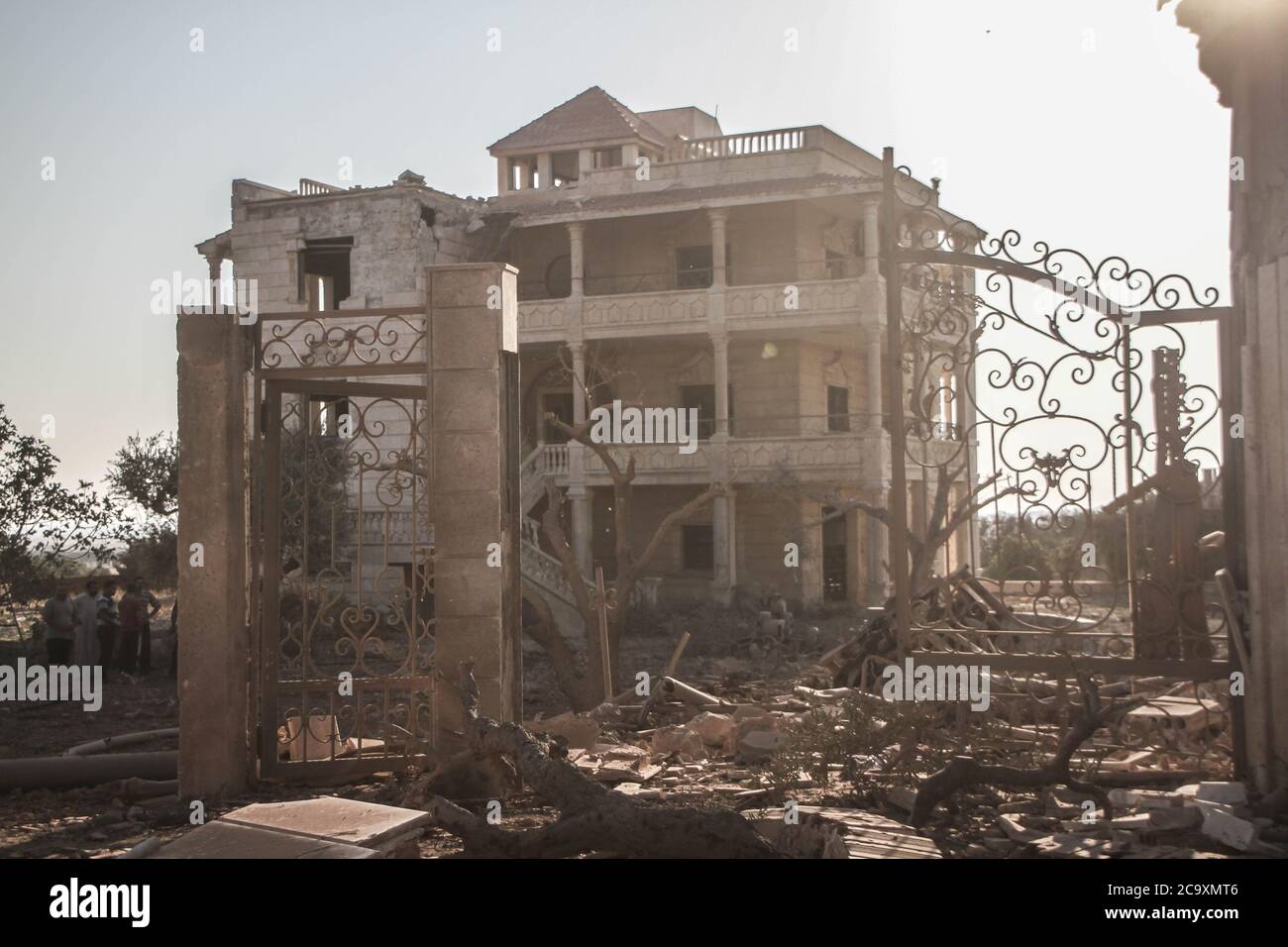 August 2, 2020: The photos taken in Binnish, eastern Idlib, northern ...