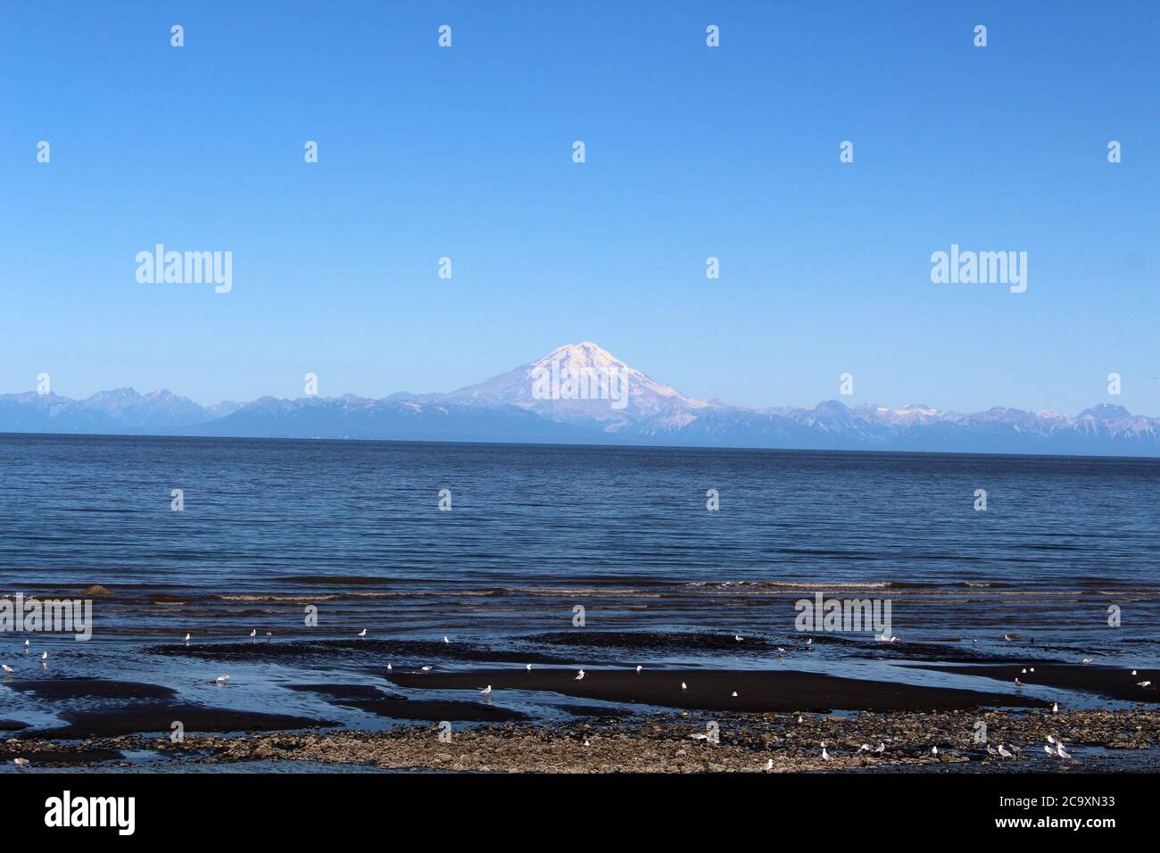 Alaska, Mount Redoubt, Cook Inlet, United States Stock Photo - Alamy
