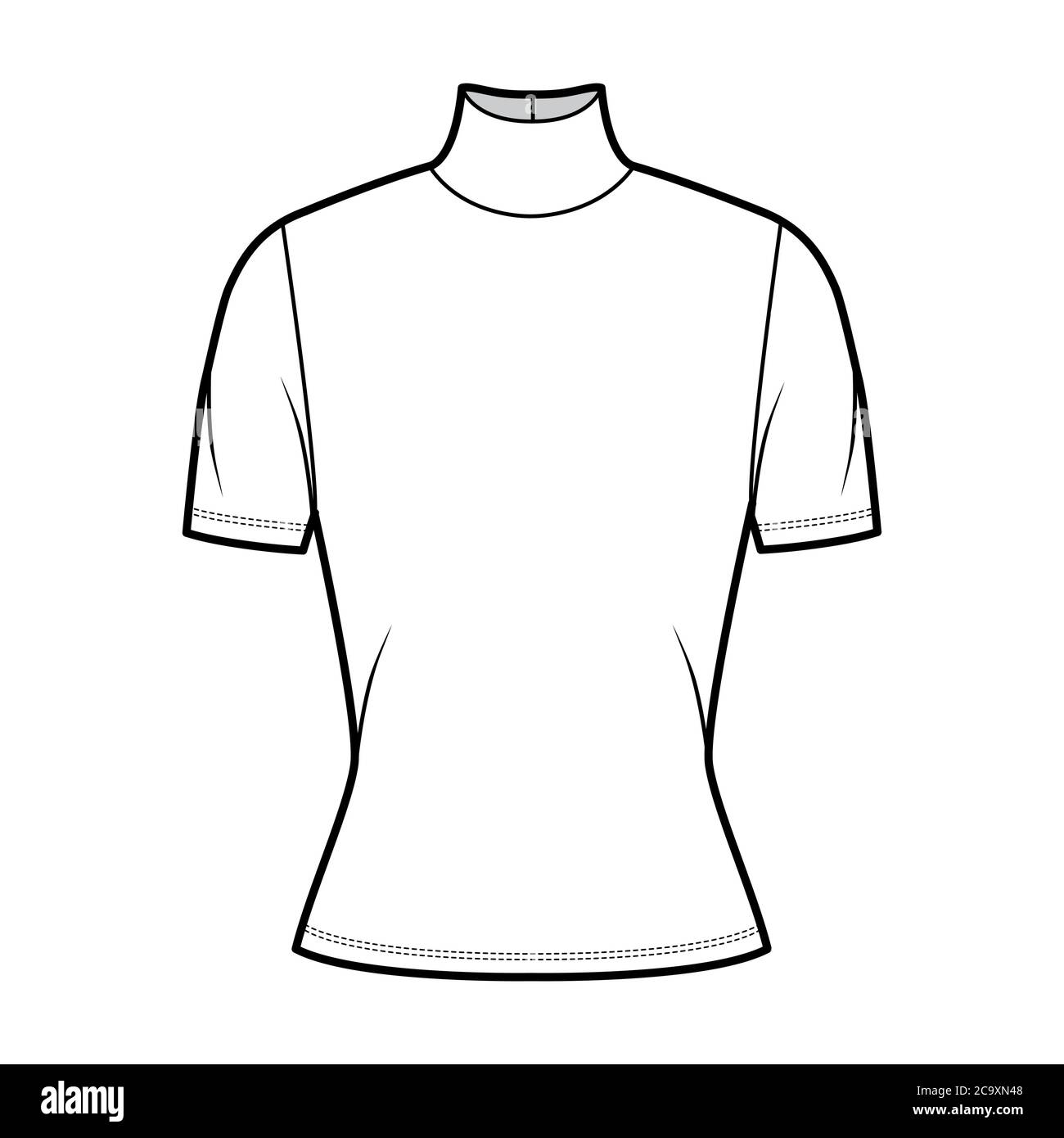 Close fitting top Stock Vector Images - Alamy