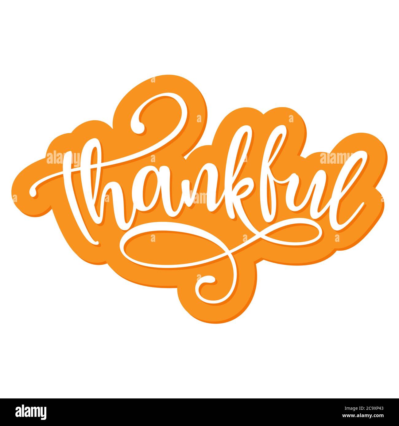 Thankful brush lettering Cut Out Stock Images & Pictures - Alamy