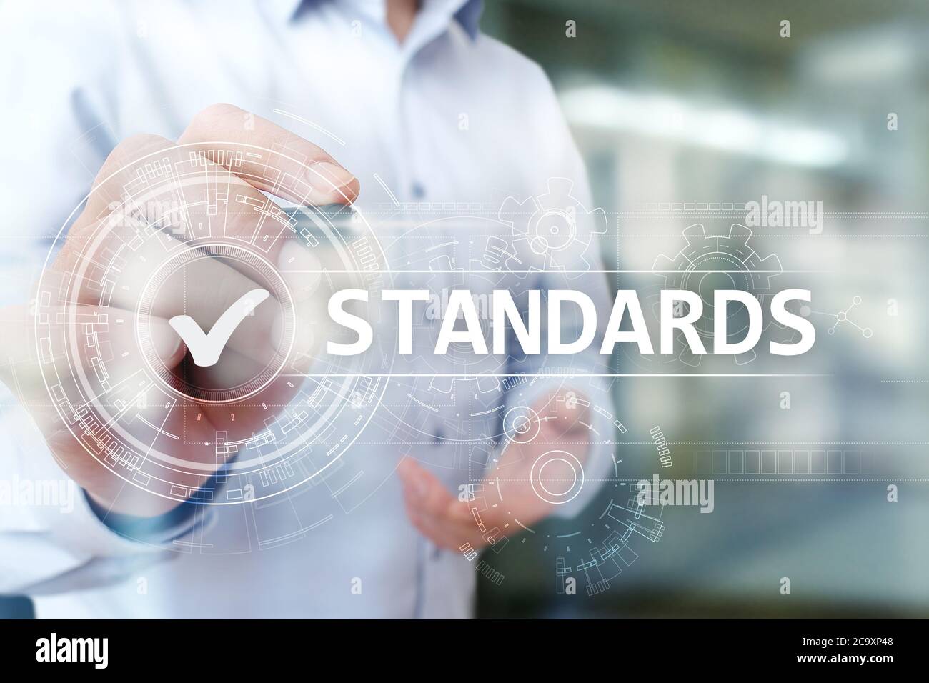 Standards Quality Control, Assurance, ISO, Checkbox on virtual screen ...