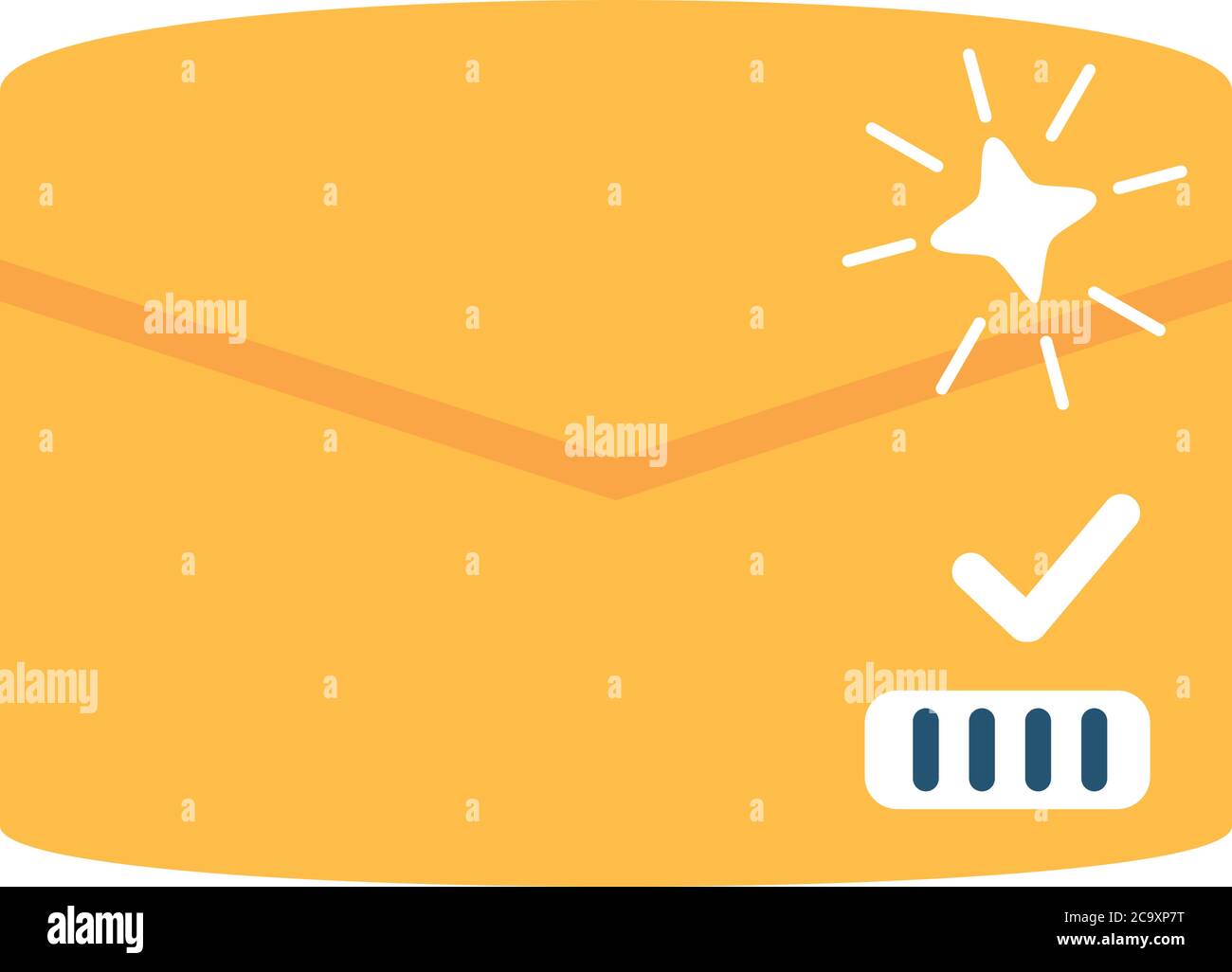 envelope closed message correspondence on white background vector ...
