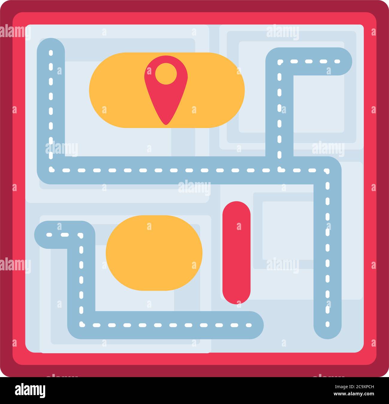 paper map location on white background vector illustration design Stock ...