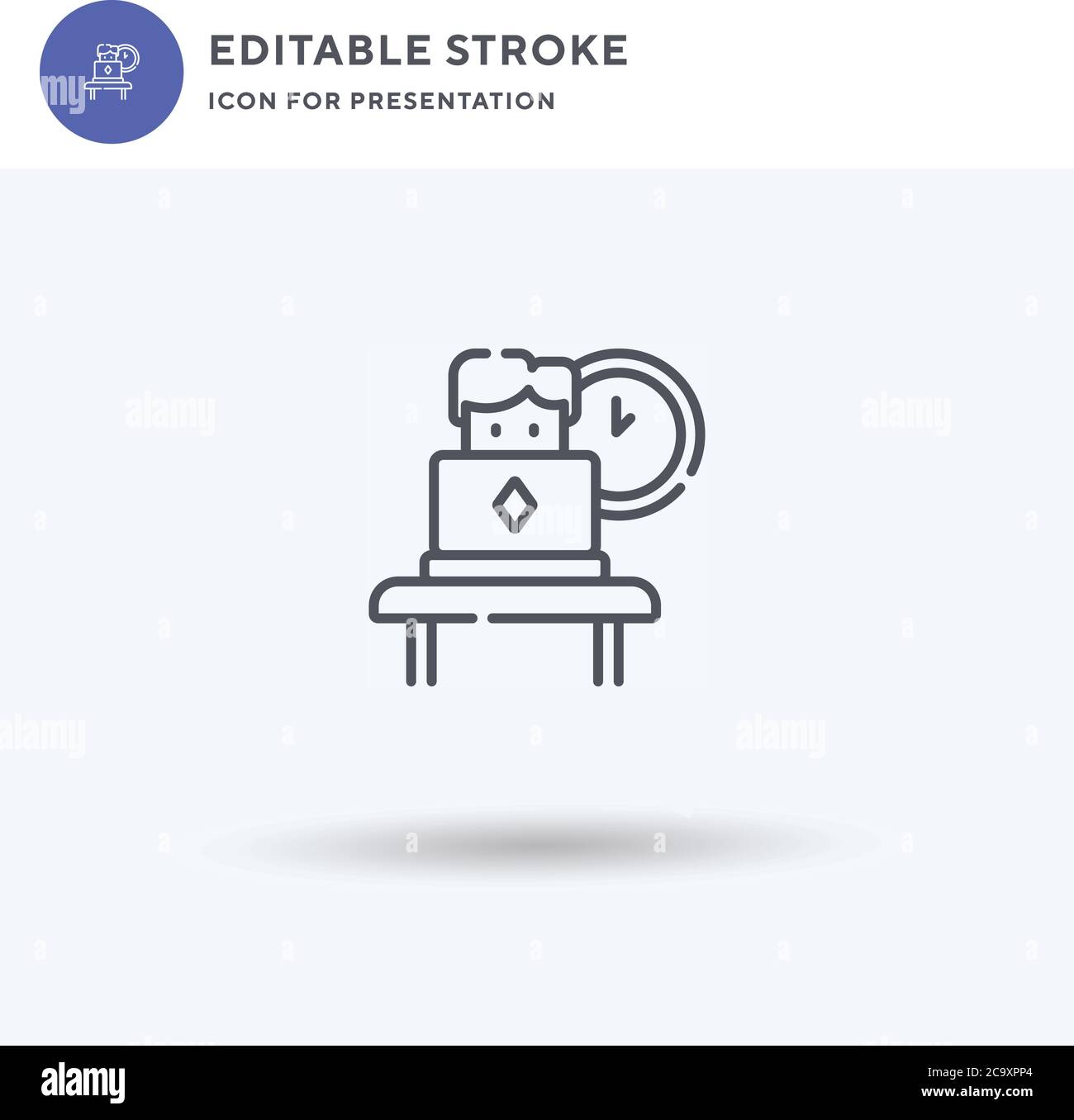 Hard Work icon vector, filled flat sign, solid pictogram isolated on ...