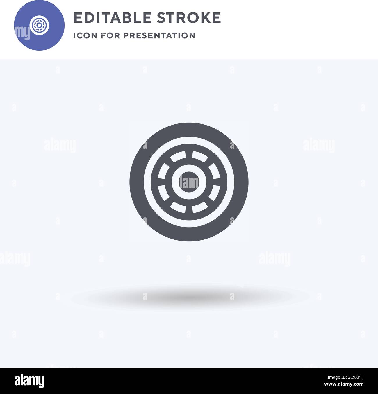 Smoke Detector icon vector, filled flat sign, solid pictogram isolated ...