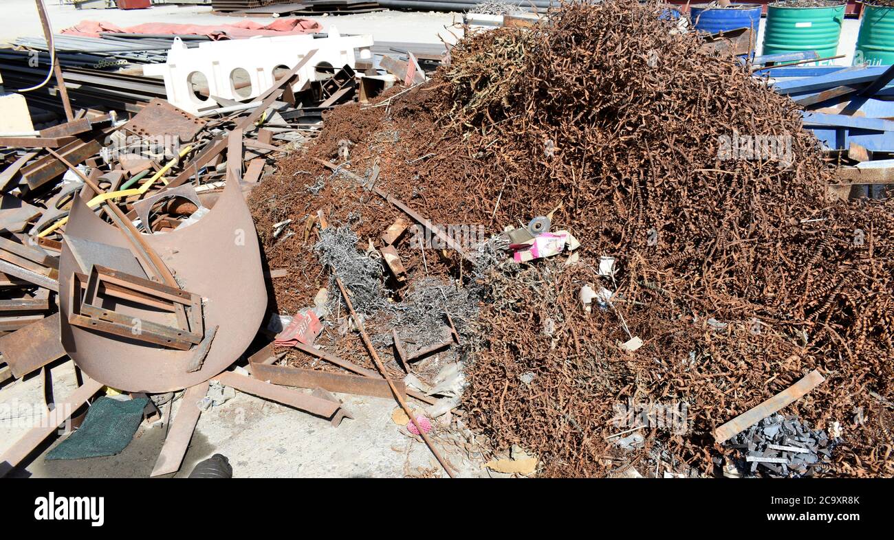 Muscat, Oman - 08-08-2020 : Industrial Wastages and scrabs in the ...