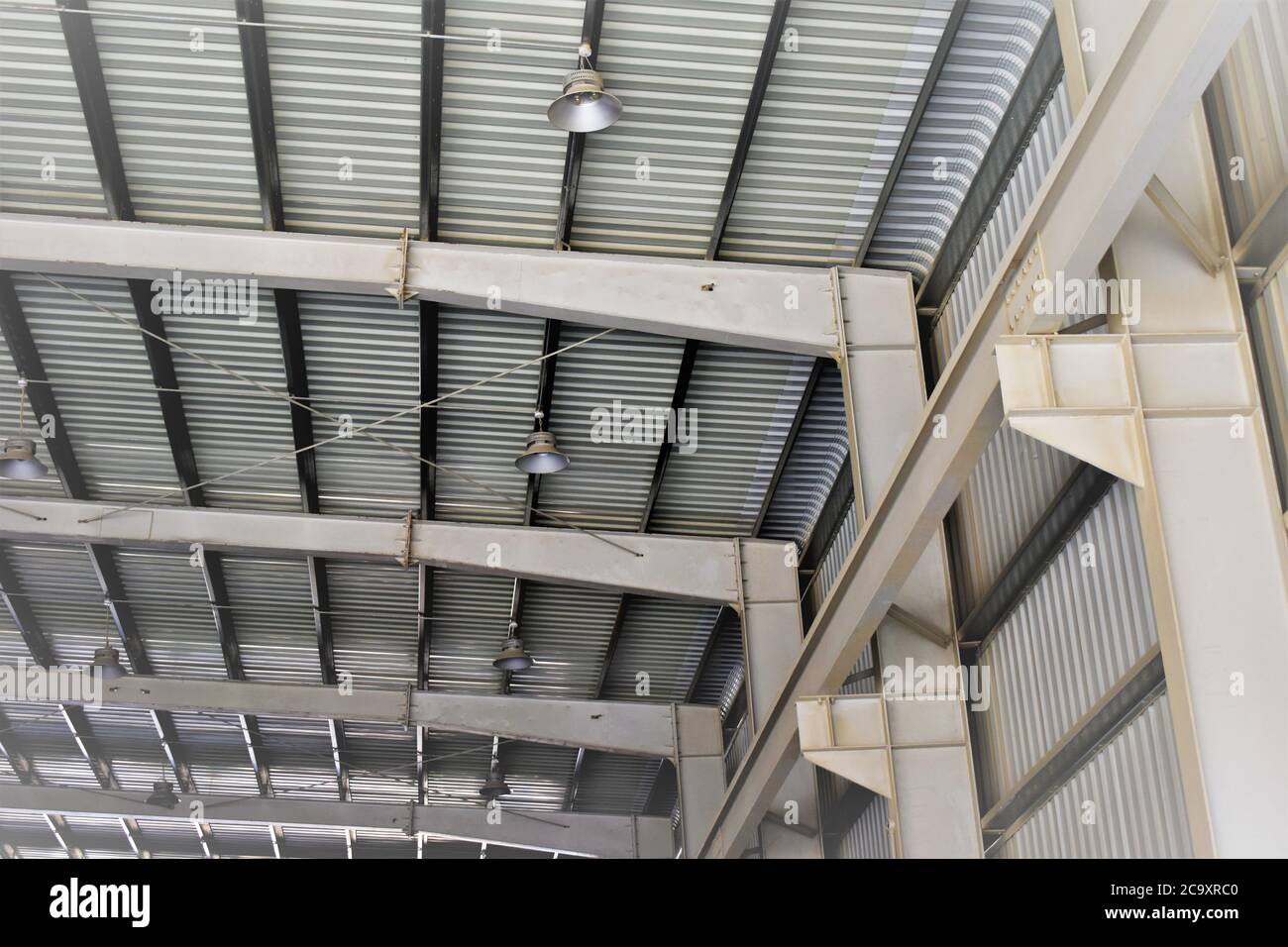 Industrial warehouse interior and outdoor of roof ceiling structure ...