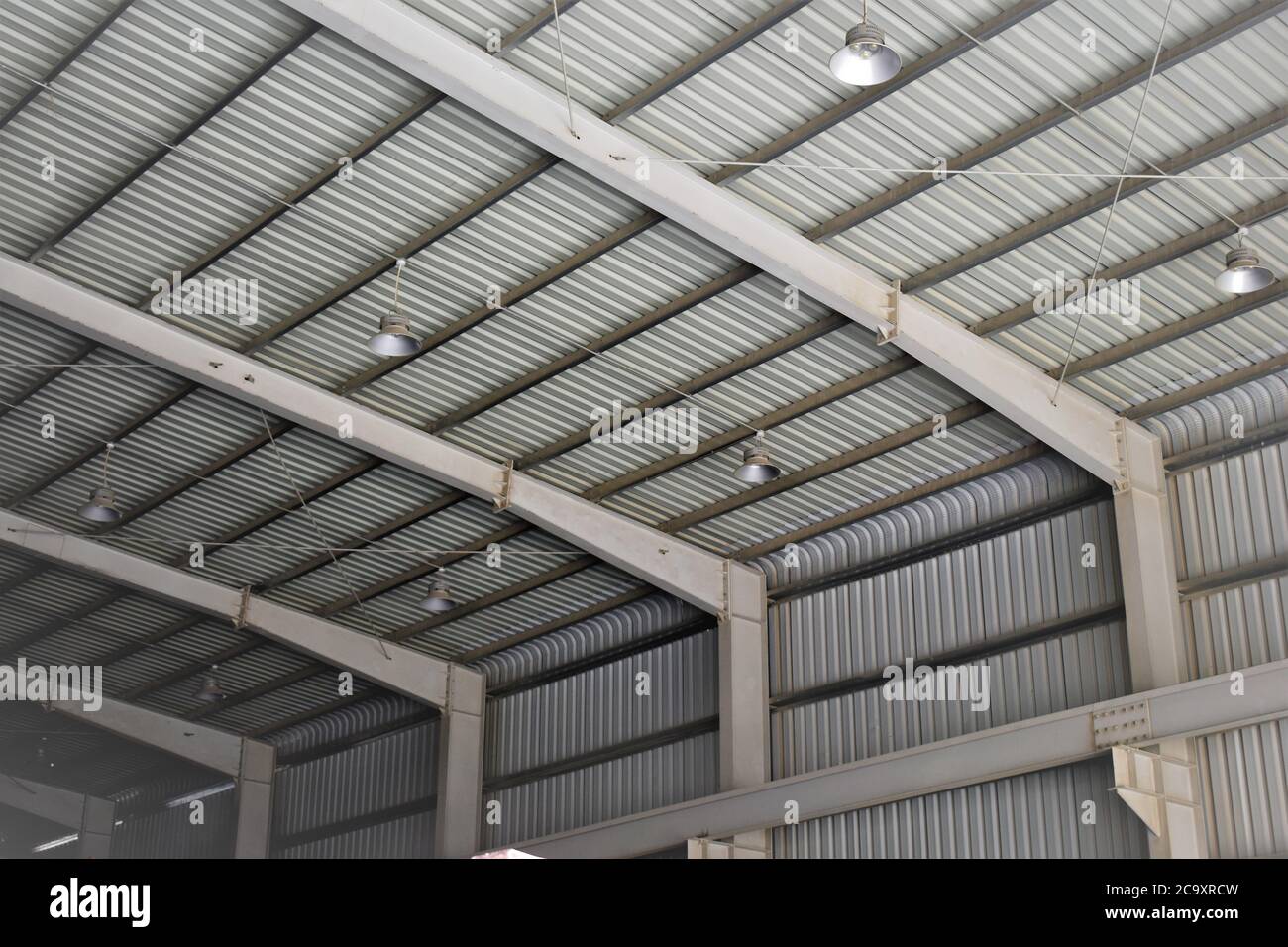 Industrial warehouse interior and outdoor of roof ceiling structure ...
