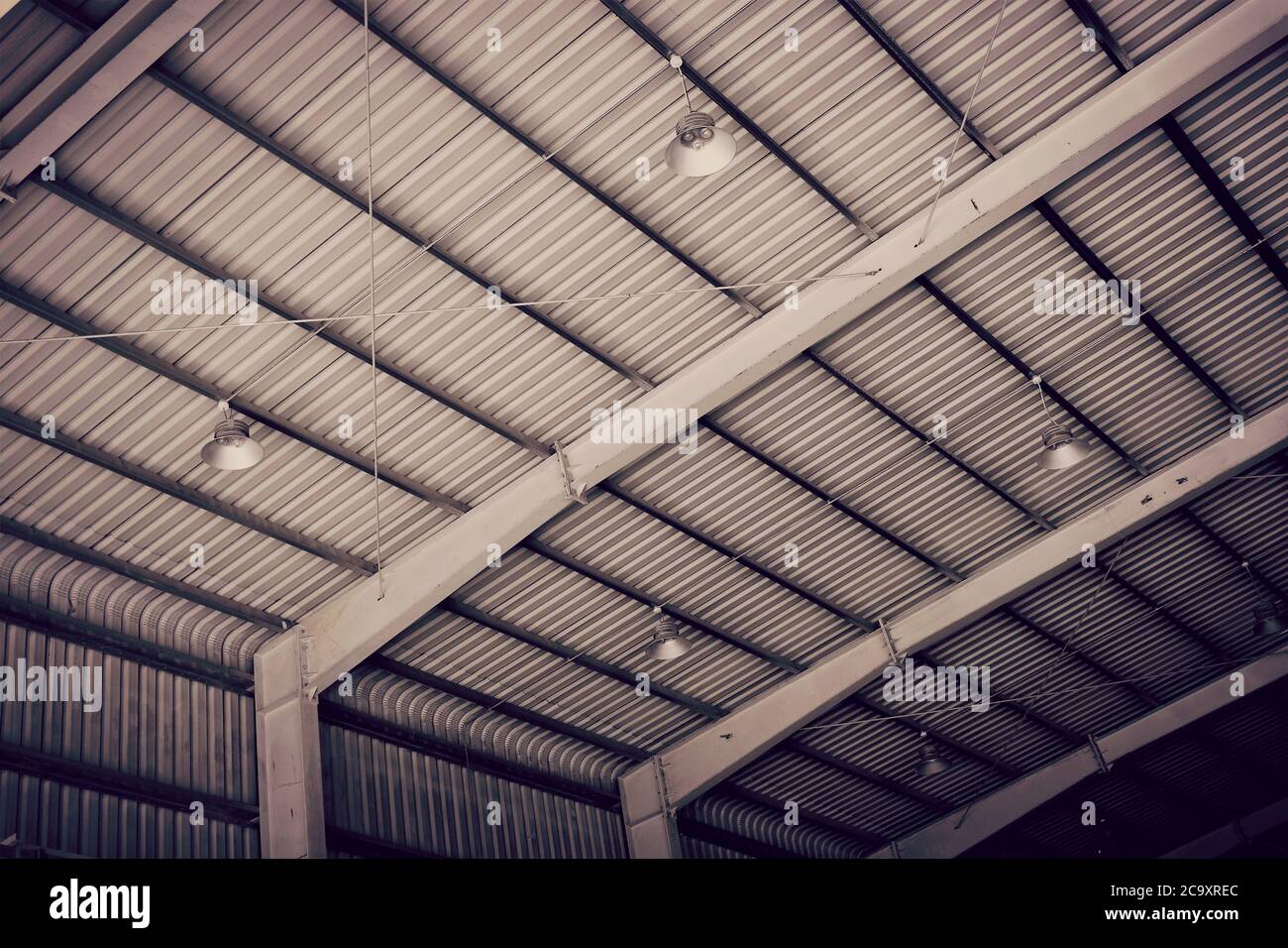 Industrial warehouse interior and outdoor of roof ceiling structure ...