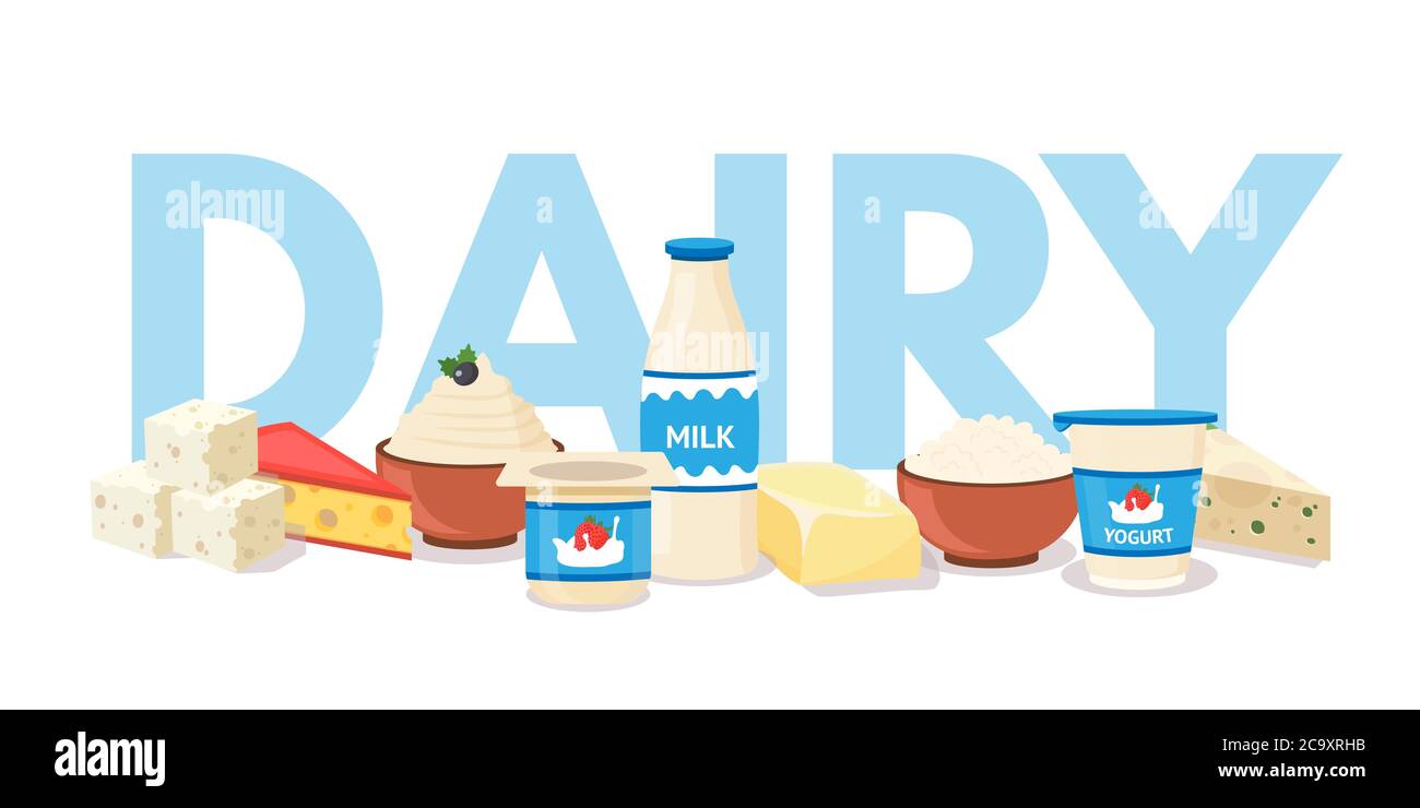 Dairy products vector template Stock Vector Image & Art - Alamy
