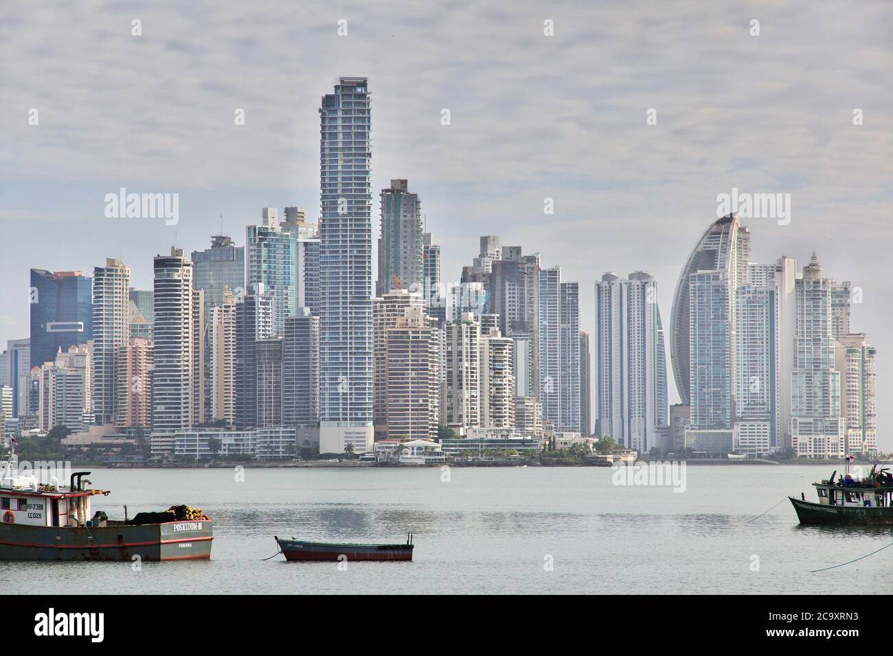 Skyscrapers on seafront of Panama city, Central America Stock Photo - Alamy