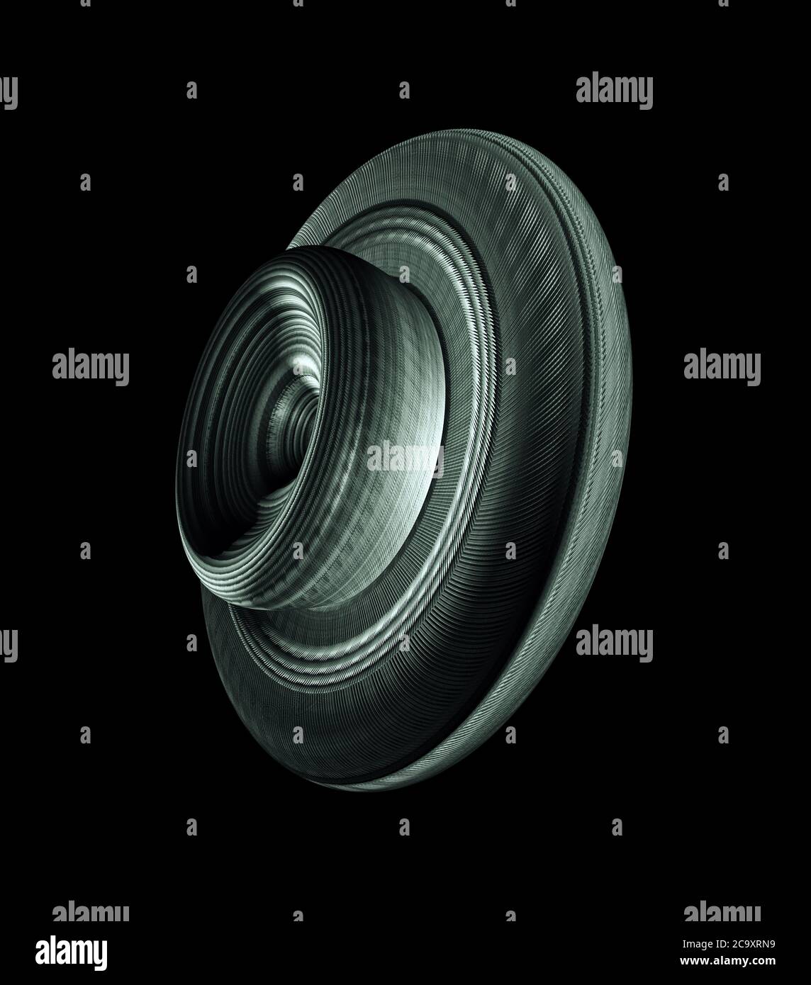 Industrial Steel Round Gear Isolated On Black Background Stock Photo ...