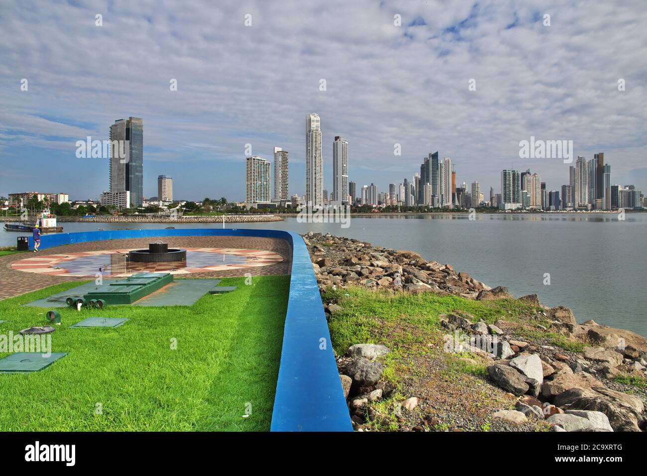 Skyscrapers on seafront of Panama city, Central America Stock Photo - Alamy