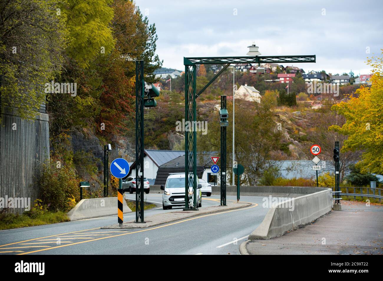 Control point on the toll road Stock Photo - Alamy