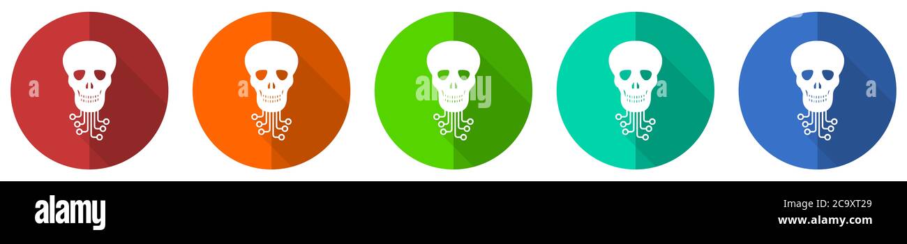 Blue hacker attack background skull hi-res stock photography and images ...