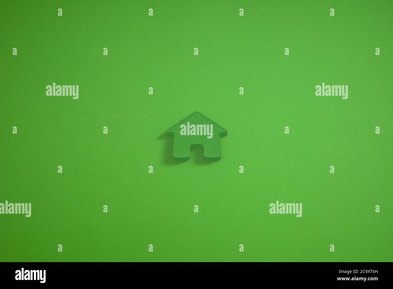 Home Symbol in Green Background. 3D rendering Stock Photo - Alamy