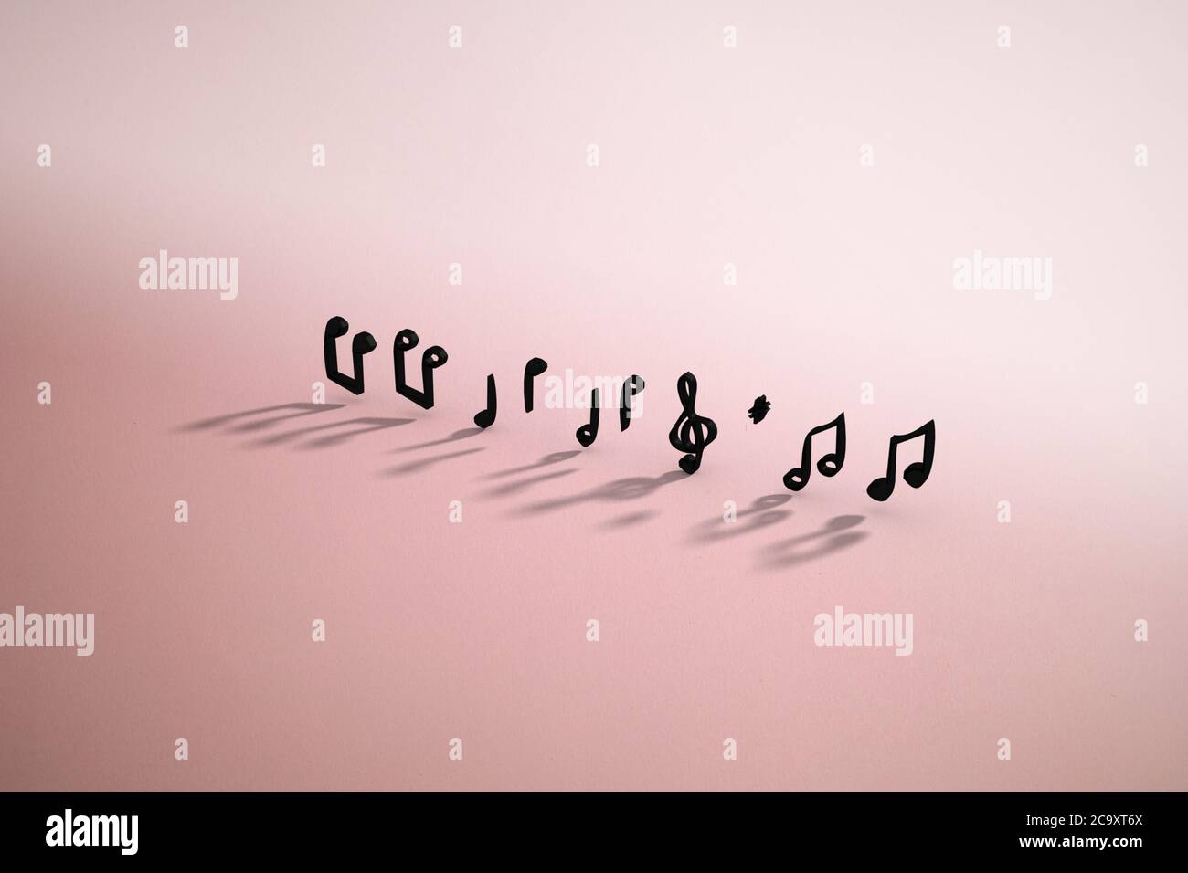 sheet music and notes. 3D rendering Stock Photo - Alamy