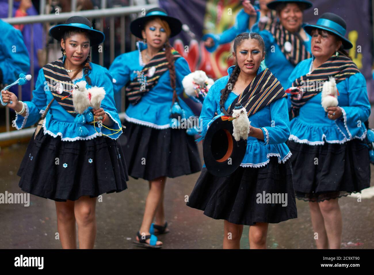 Llamerada dancers in ornate costumes performing as they parade through ...