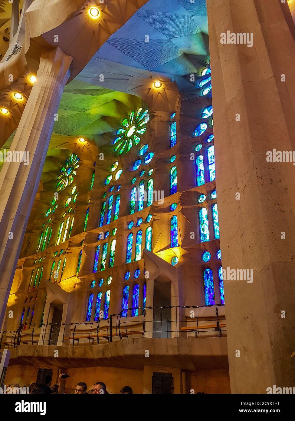 Interior of Sagrada Familia by architect Antoni Gaudi . Barcelona ...