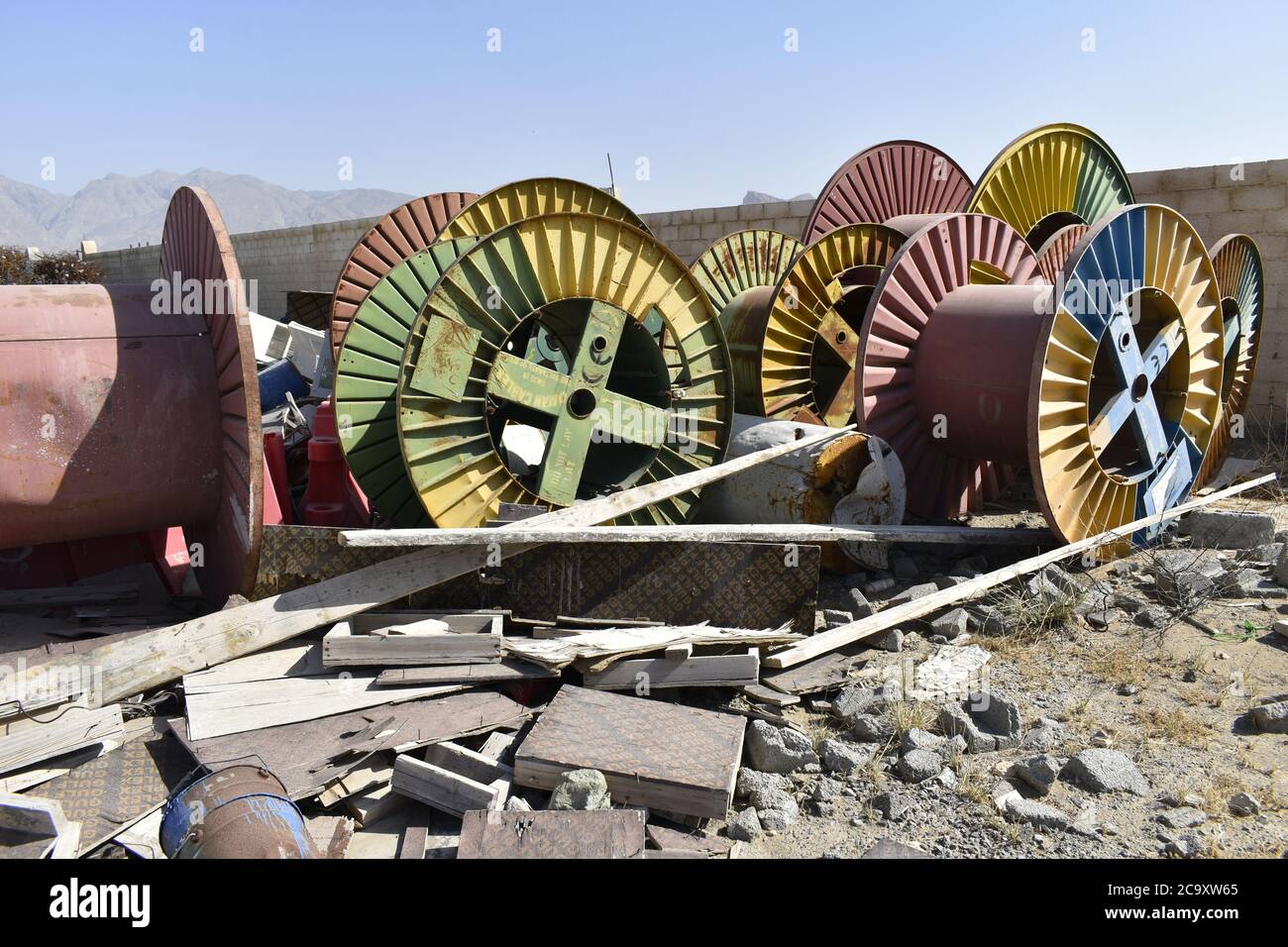 Muscat, Oman - 08-08-2020 : Industrial Wastages and scrabs in the ...