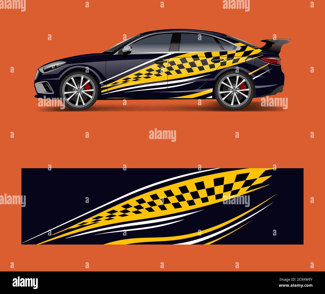 Sport car racing wrap design. vector design. abstract Racing graphic ...