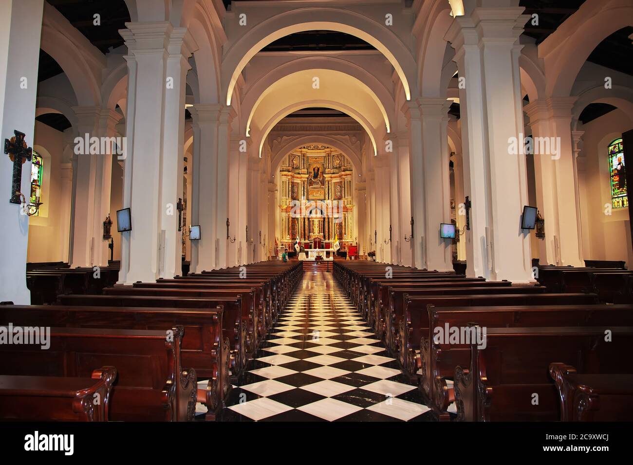 Panama Metropolitan Cathedral in Casco Viejo, Panama city, Central ...