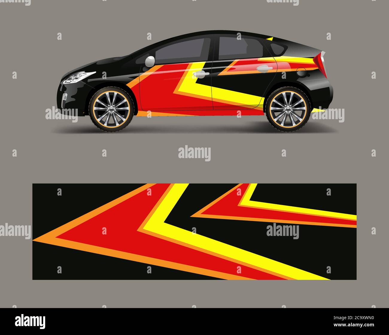 Car decal vector, graphic abstract racing designs for vehicle Sticker ...