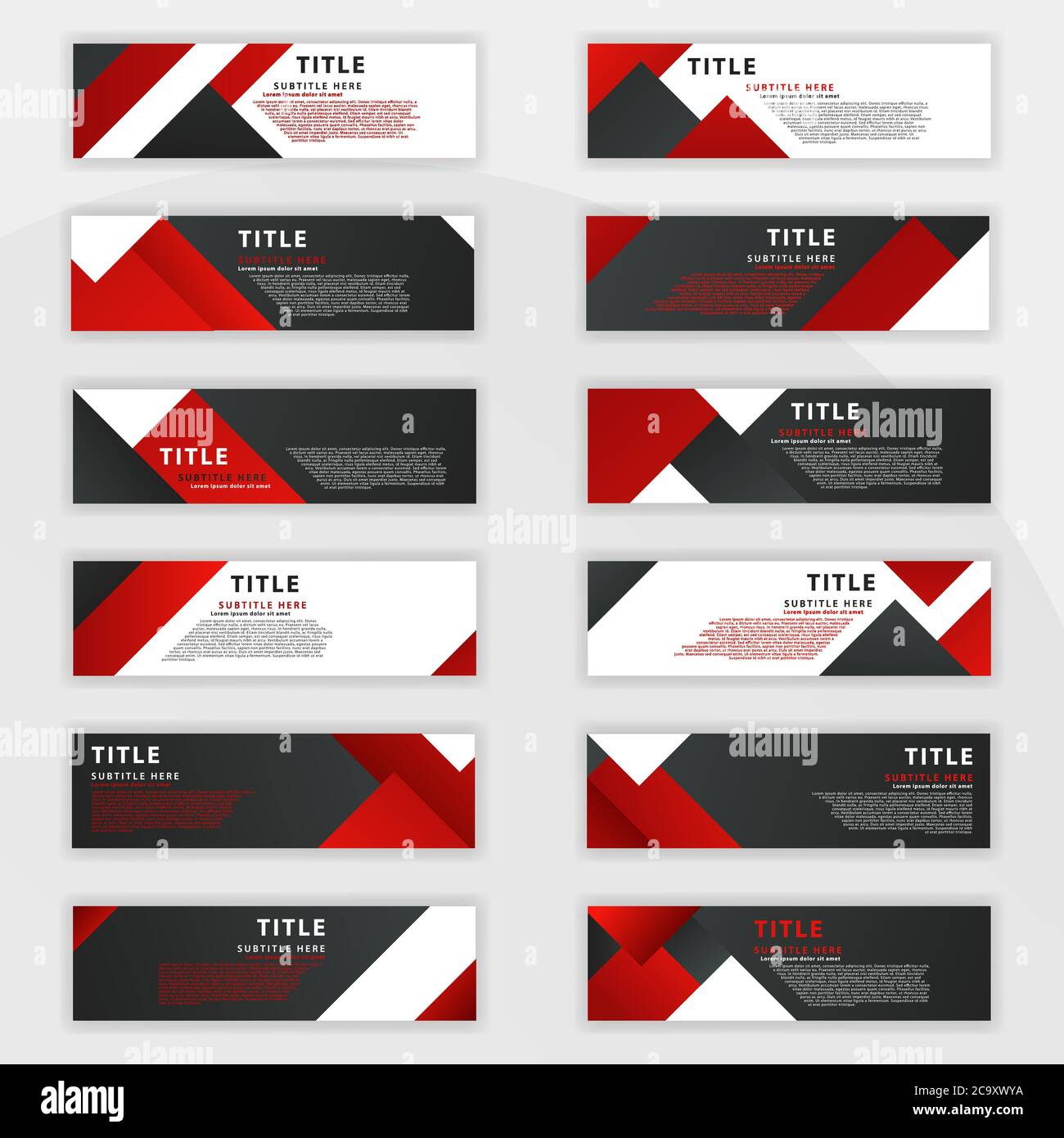 Collection of three horizontal banner designs Stock Vector Images - Alamy