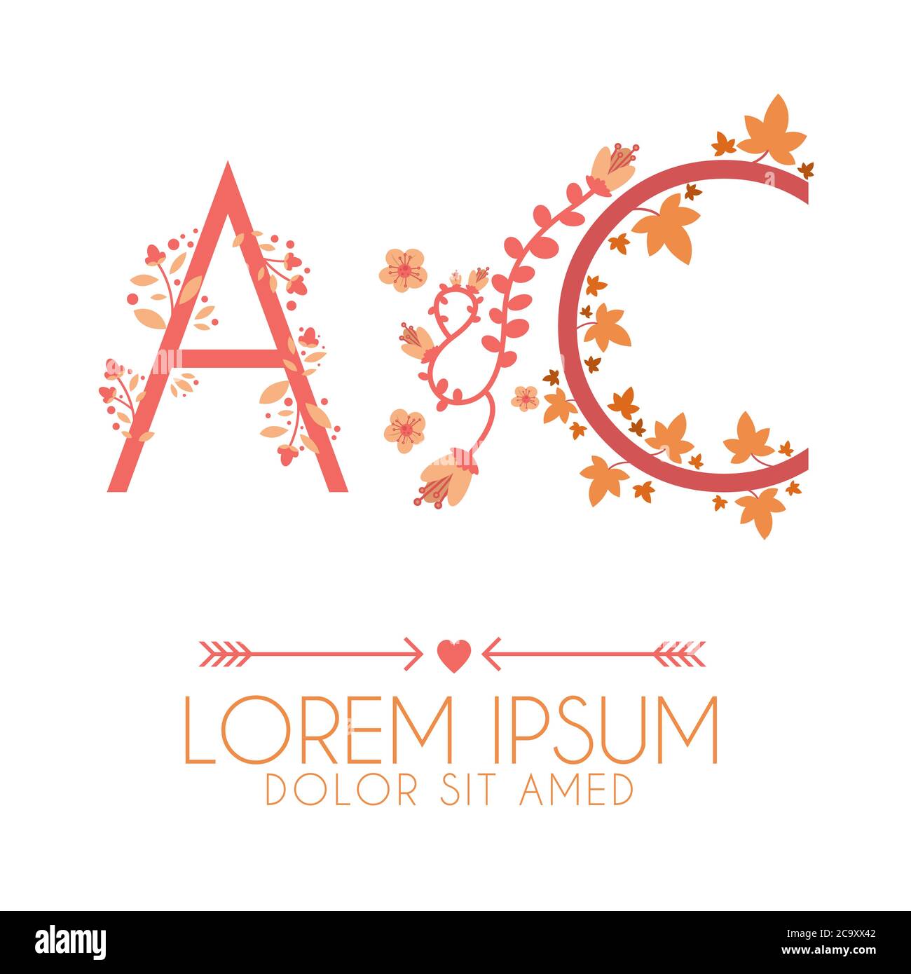 Letter A and C Logo, Letter A and C Wedding invitation Logo Stock ...